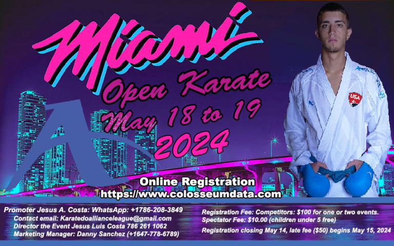 Miami Open Karate Championship June May 18 to 19, 2024 | Miami Open ...